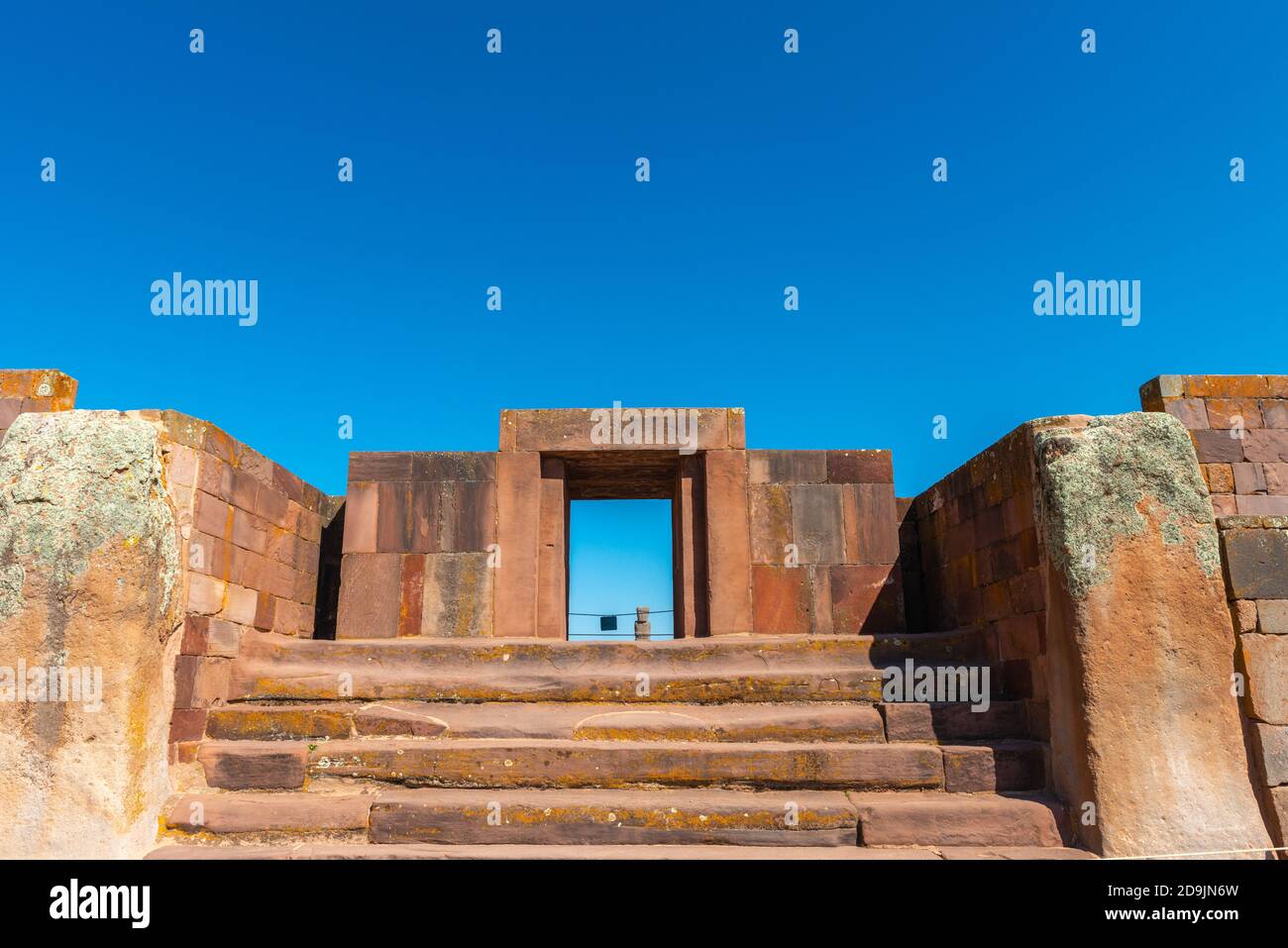 Kalasaya Temple, archeological site Tiwanaku or Tiahuanaco, UNESCO ...