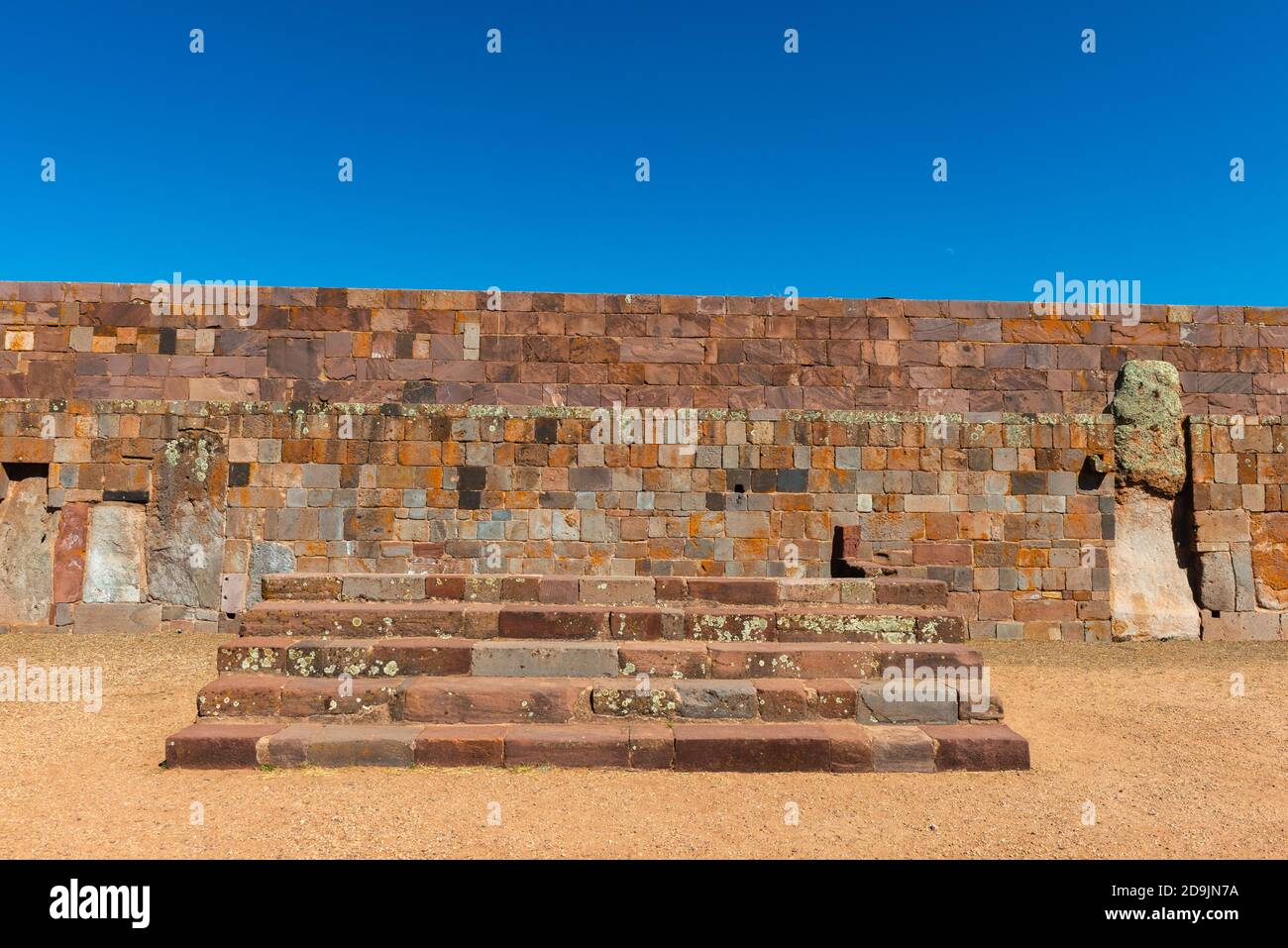 Kalasaya Temple, archeological site Tiwanaku or Tiahuanaco, UNESCO ...