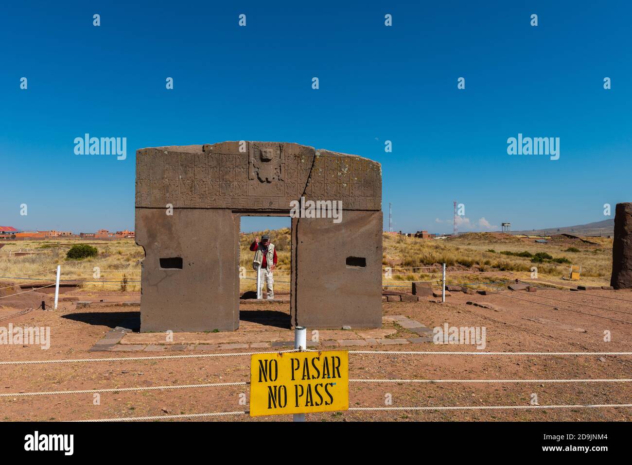 Puerta del sol, Kalasaya, archeological site Tiwanaku or Tiahuanaco ...