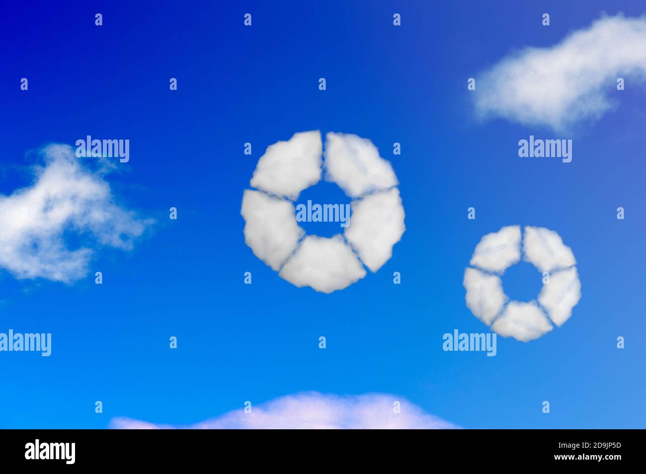 Circular shape of cloud infographic with five process or step for ...