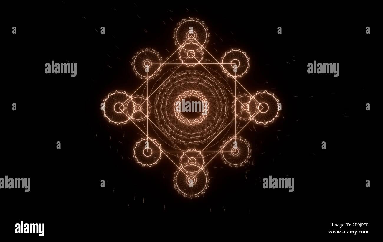 Abstract 3D spiritual background with nice burning effect, 3D render ...