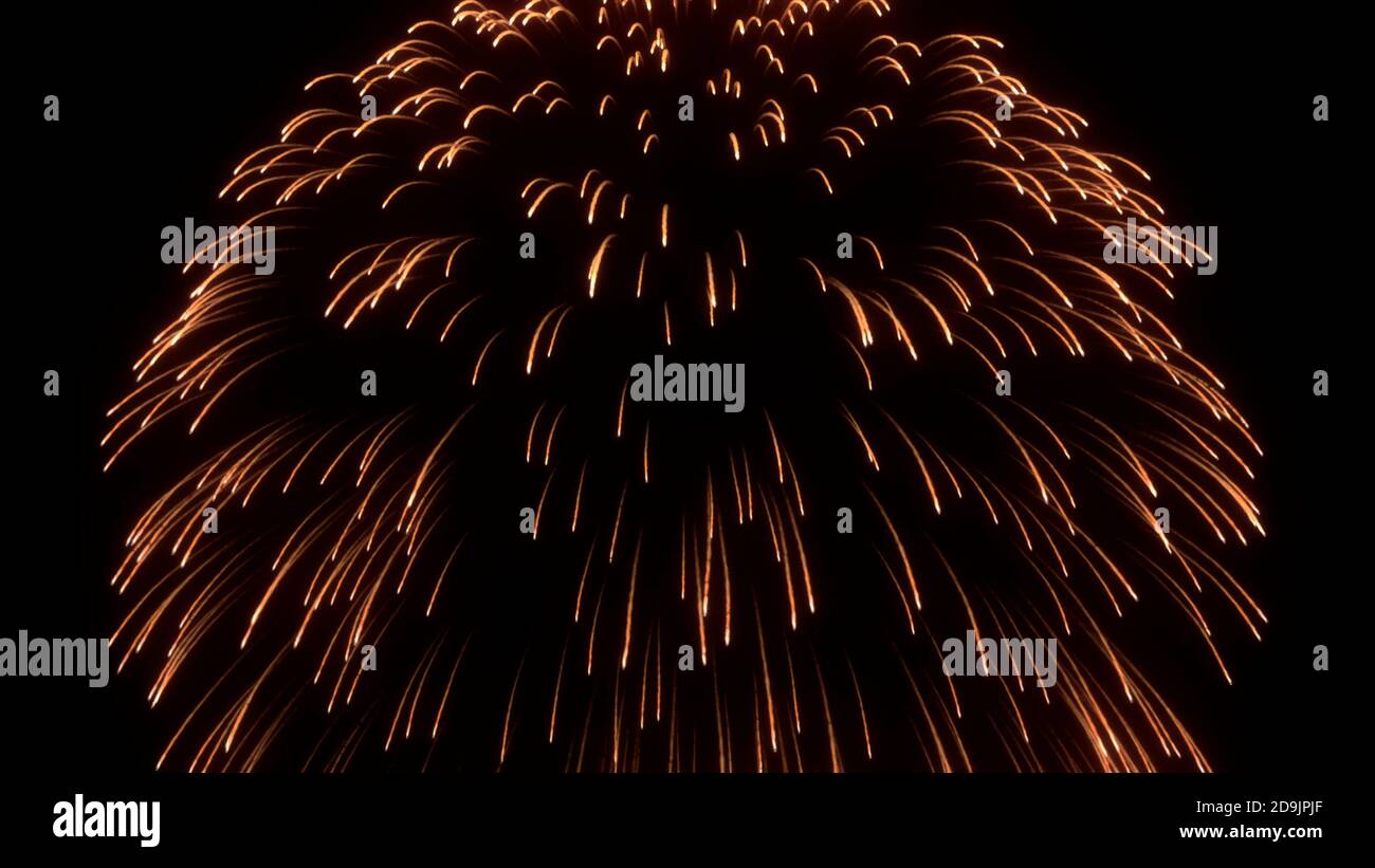 Explosion of fireworks in sky at night, 3d render Stock Photo - Alamy