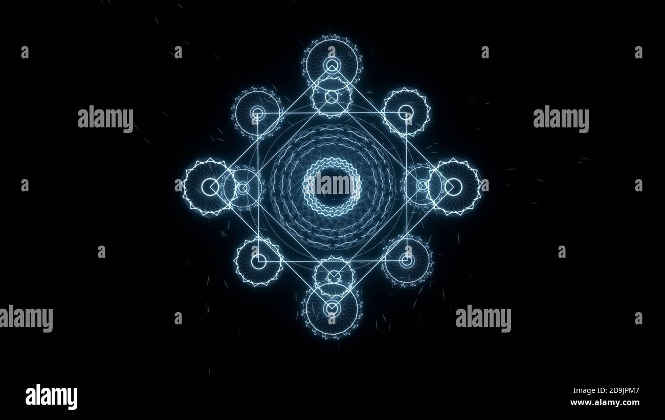 Abstract 3D spiritual background with nice burning effect, 3D render ...