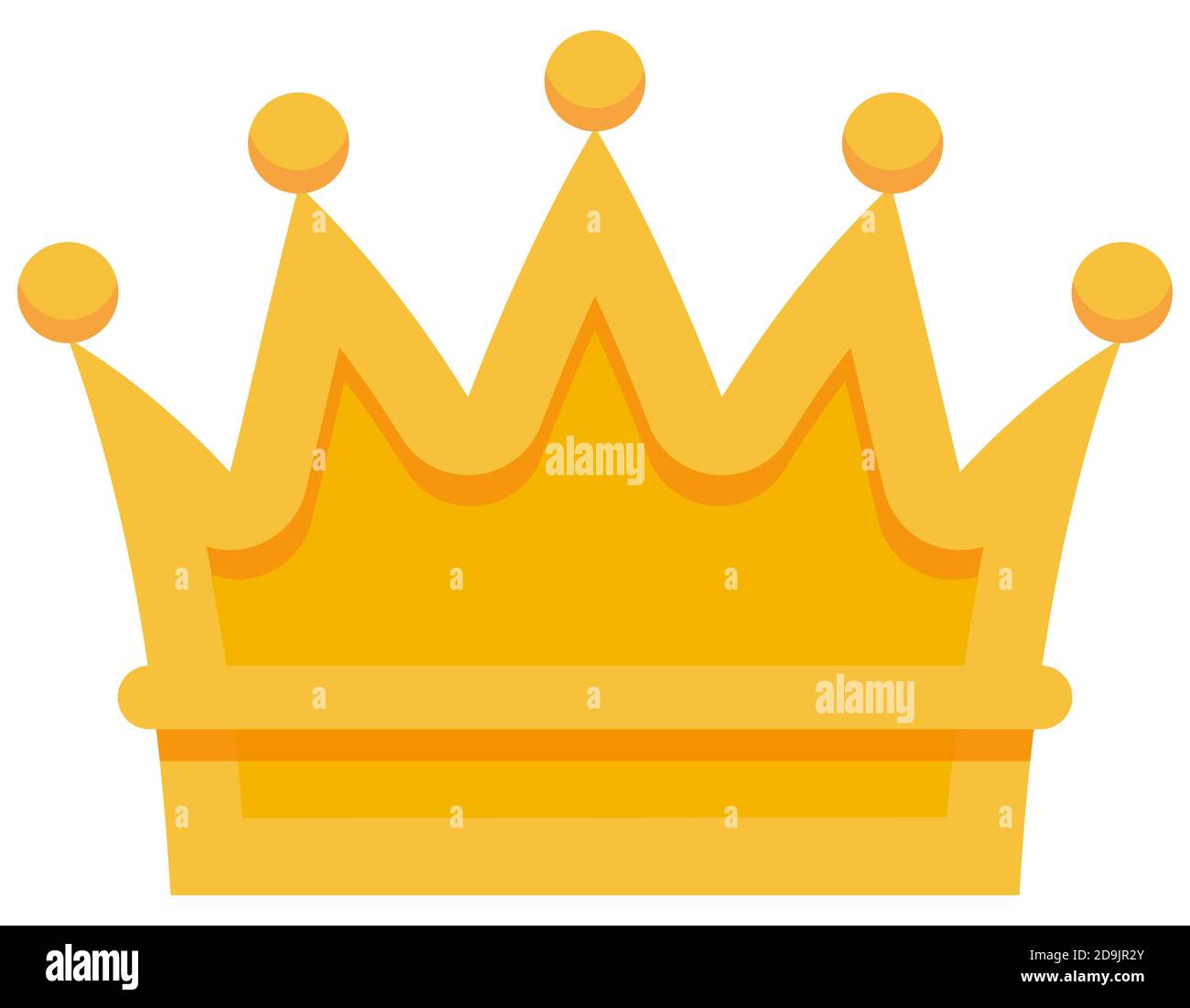 Golden king crown. Beautiful royal symbol in cartoon style Stock Vector ...
