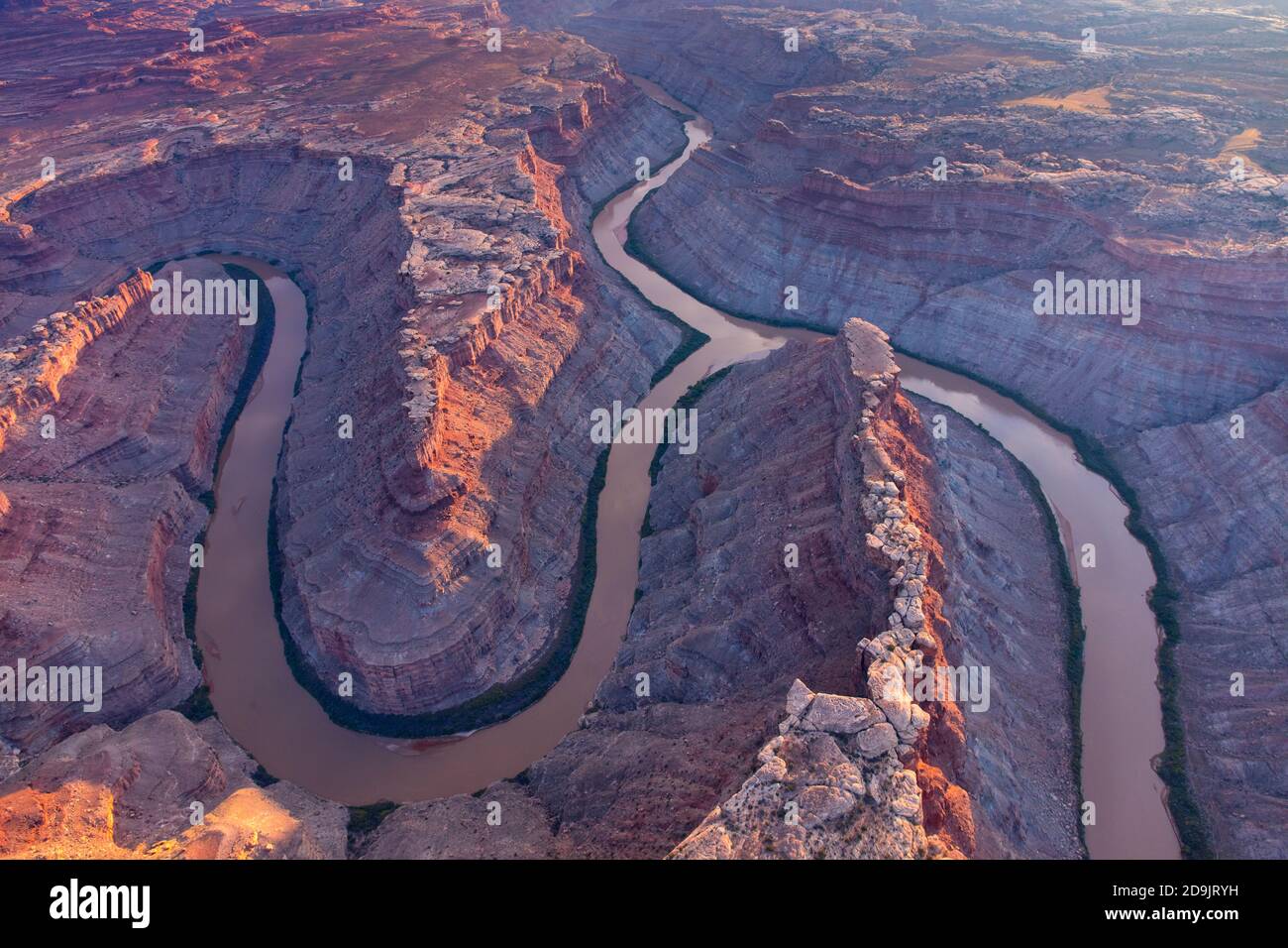 Junction Green and Colorado river, Canyonlands National Park, Utah, USA ...