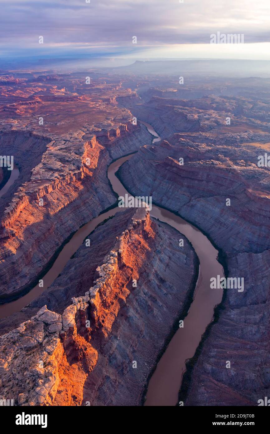 Junction Green and Colorado river, Canyonlands National Park, Utah, USA ...