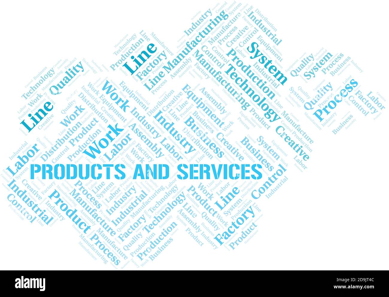 Products And Services word cloud create with the text only Stock Vector ...