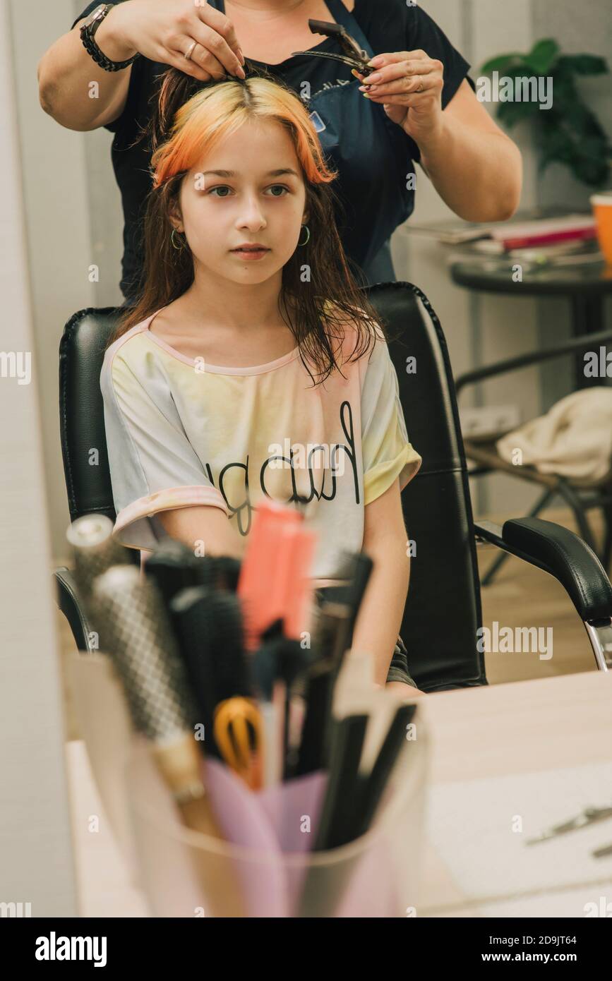 Orange bangs hi-res stock photography and images - Alamy