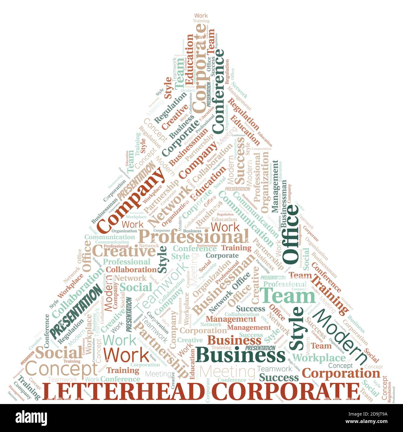 Letterhead Corporate vector word cloud, made with the text only Stock ...