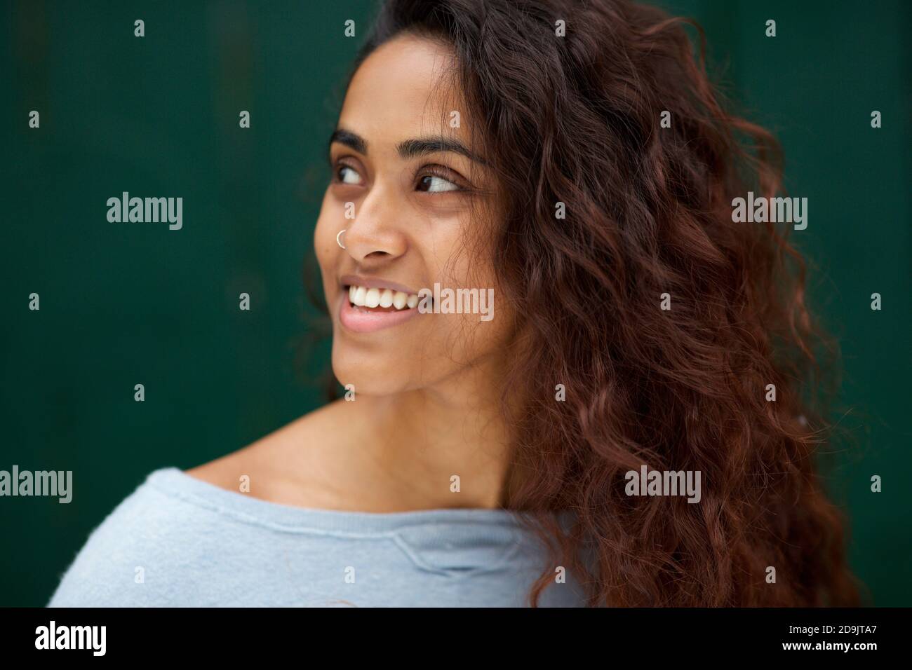 Indian woman smiling hi-res stock photography and images - Alamy