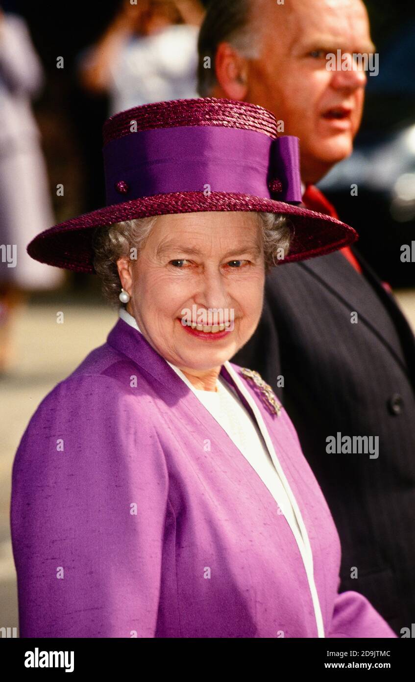 The Queen. Visit to Whitefield School, London. UK Stock Photo - Alamy