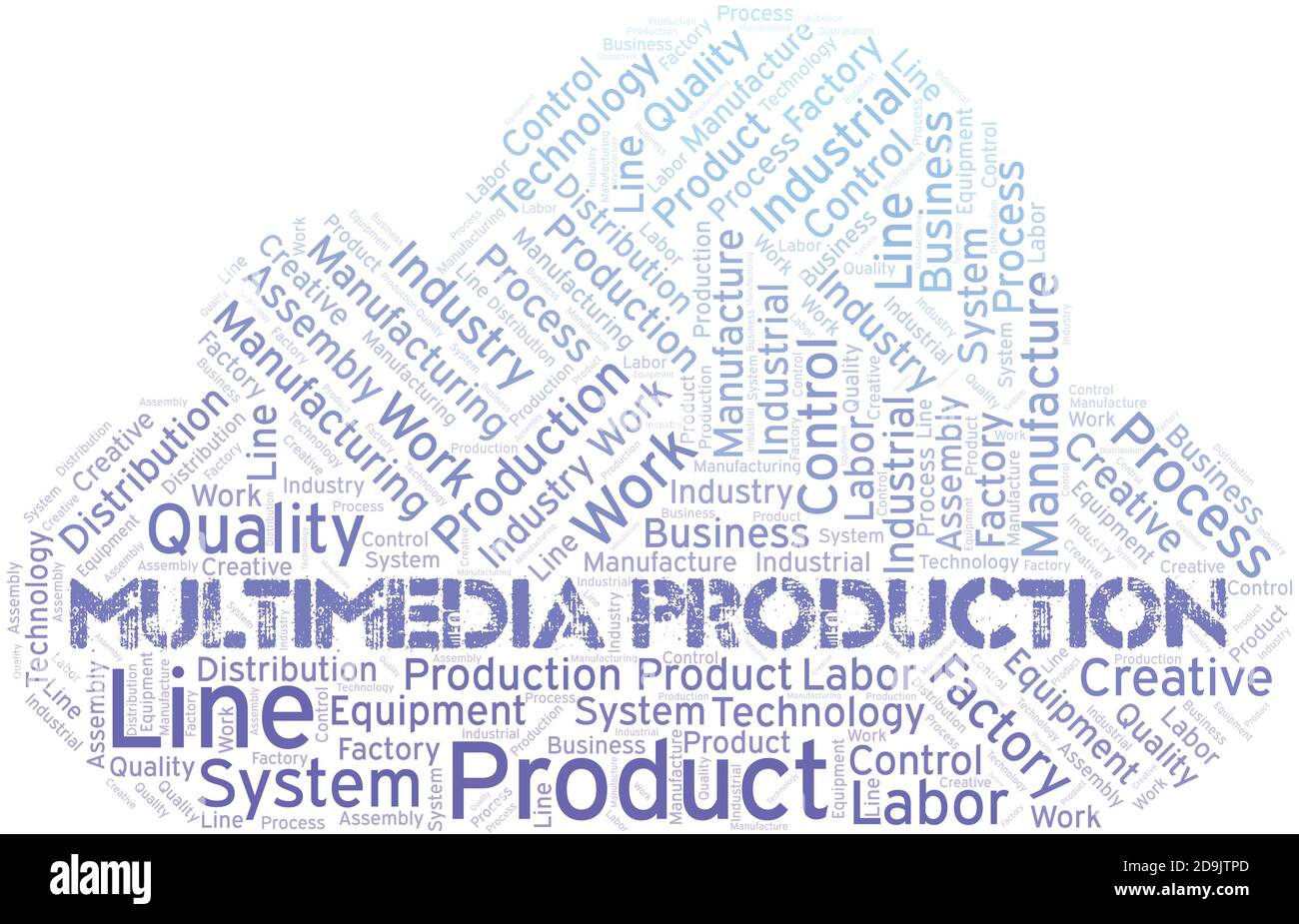 Multimedia Production word cloud create with the text only Stock Vector ...