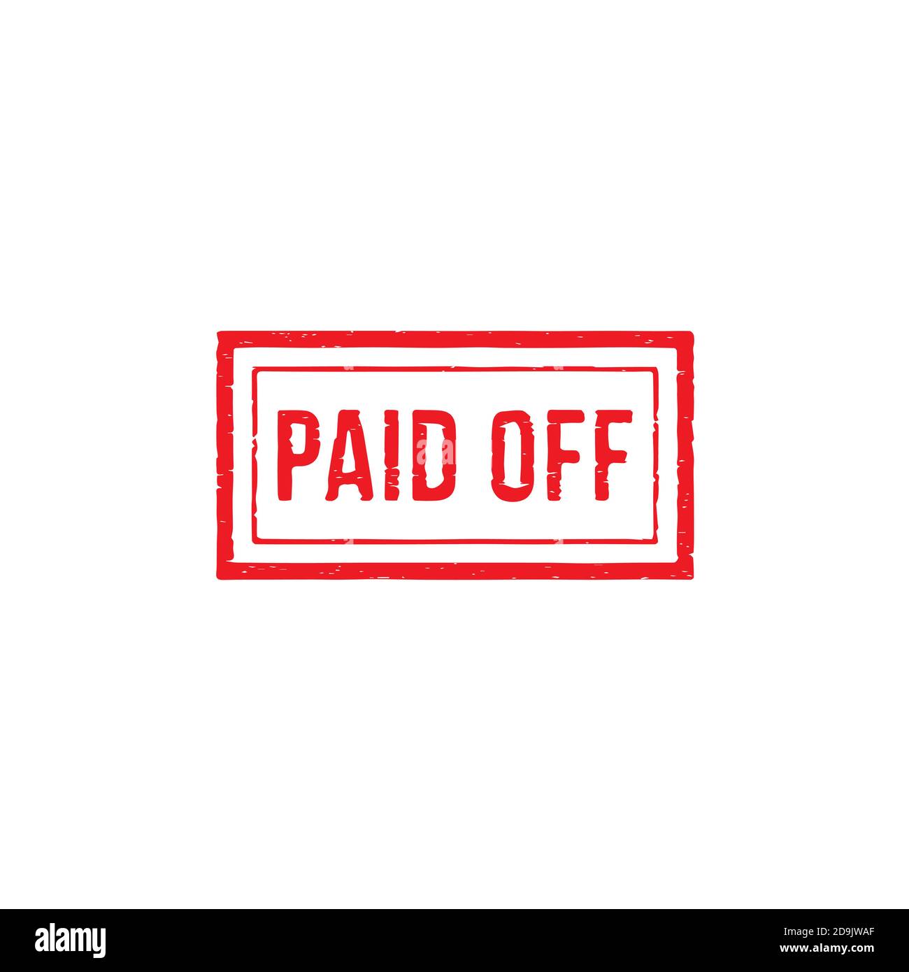 Paid Off stamp vector illustration isolated on white background, Sign ...