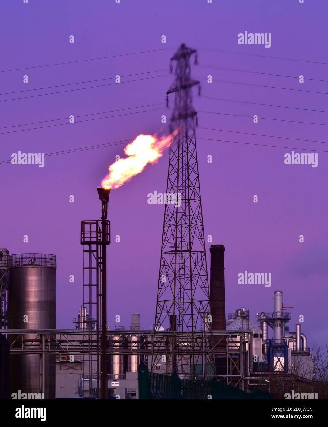 Gas Flare Flame Stack High Resolution Stock Photography and Images - Alamy