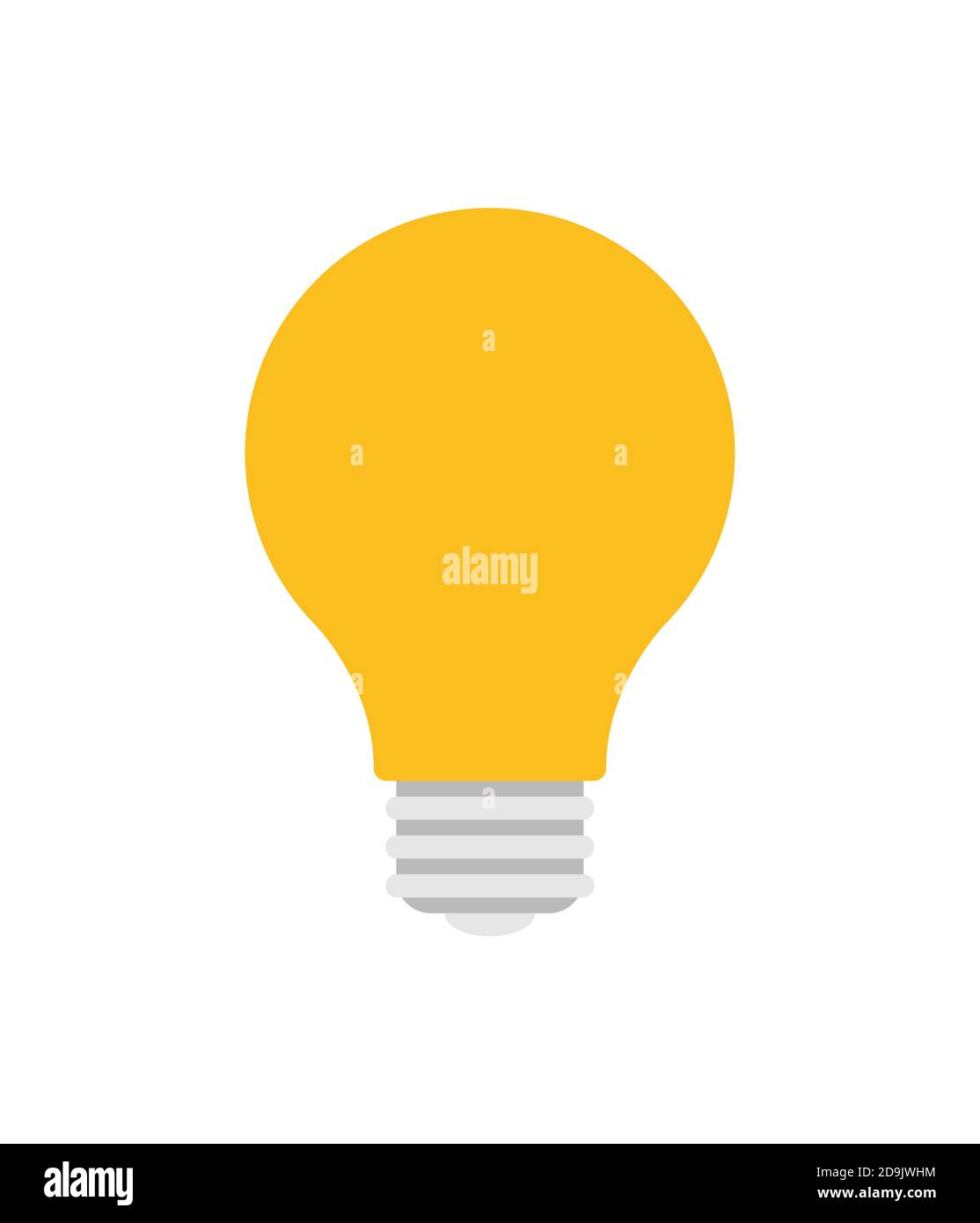 Flat Light Bulb Icon