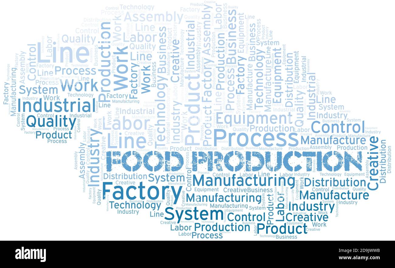 Food Production word cloud create with the text only Stock Vector Image ...