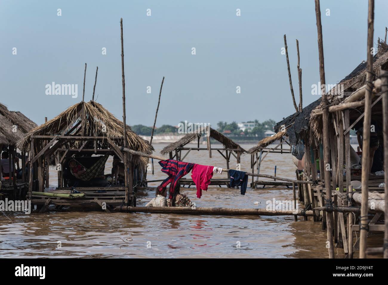 Koh Dach - Silk Island local beach, Island on Mekong river in Phnom ...