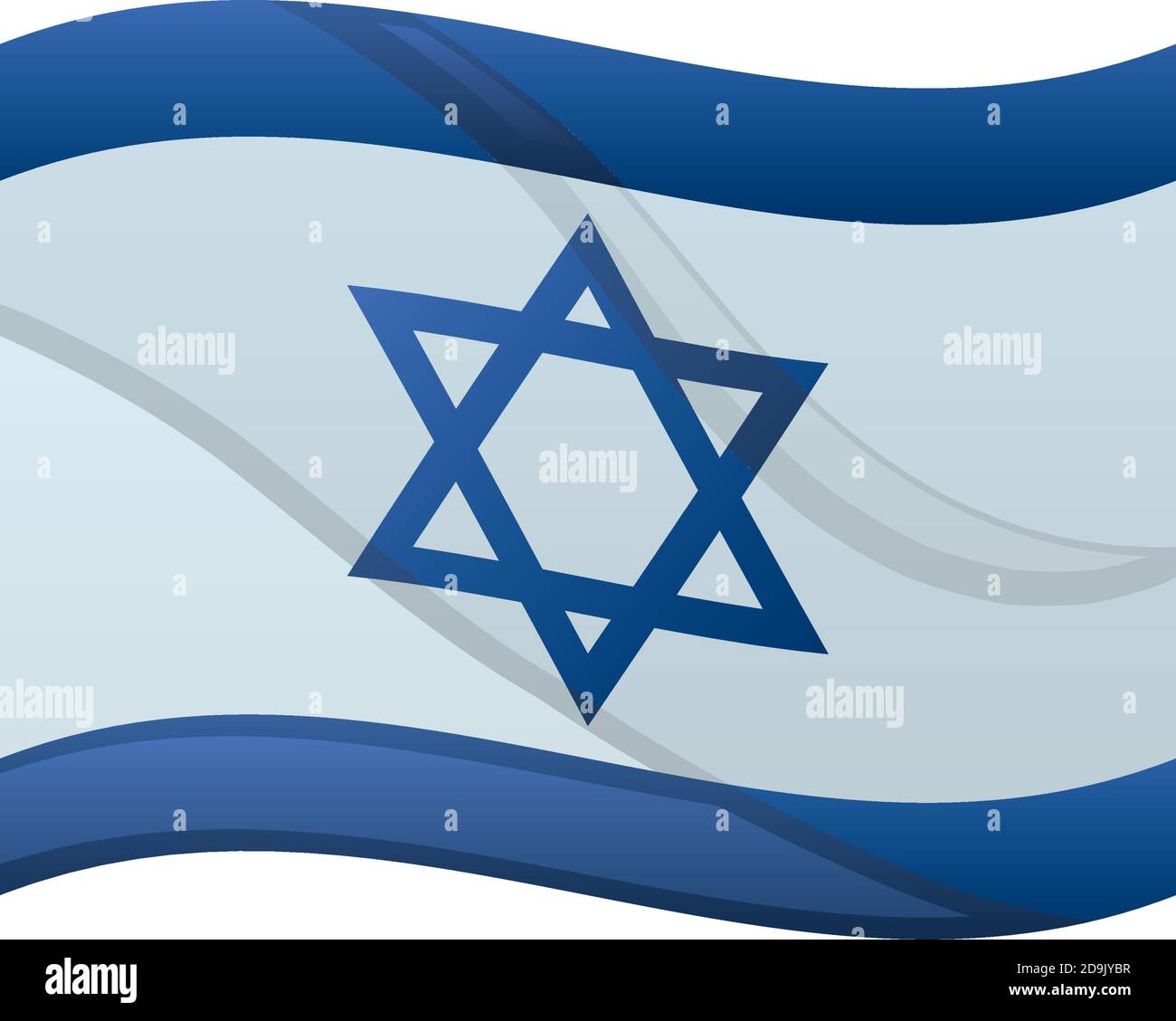 official flag of Israel national symbol flat icon vector illustration ...