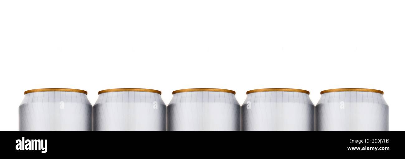 White cans of beer on white background. Alluminium can Stock Photo - Alamy