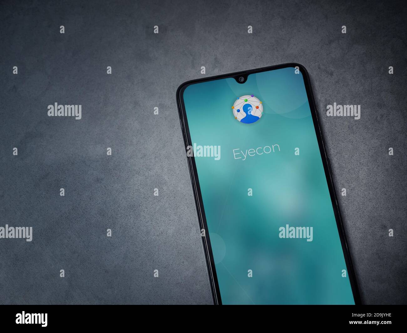 Lod, Israel - July 8, 2020: Eyecon app launch screen with logo on the ...