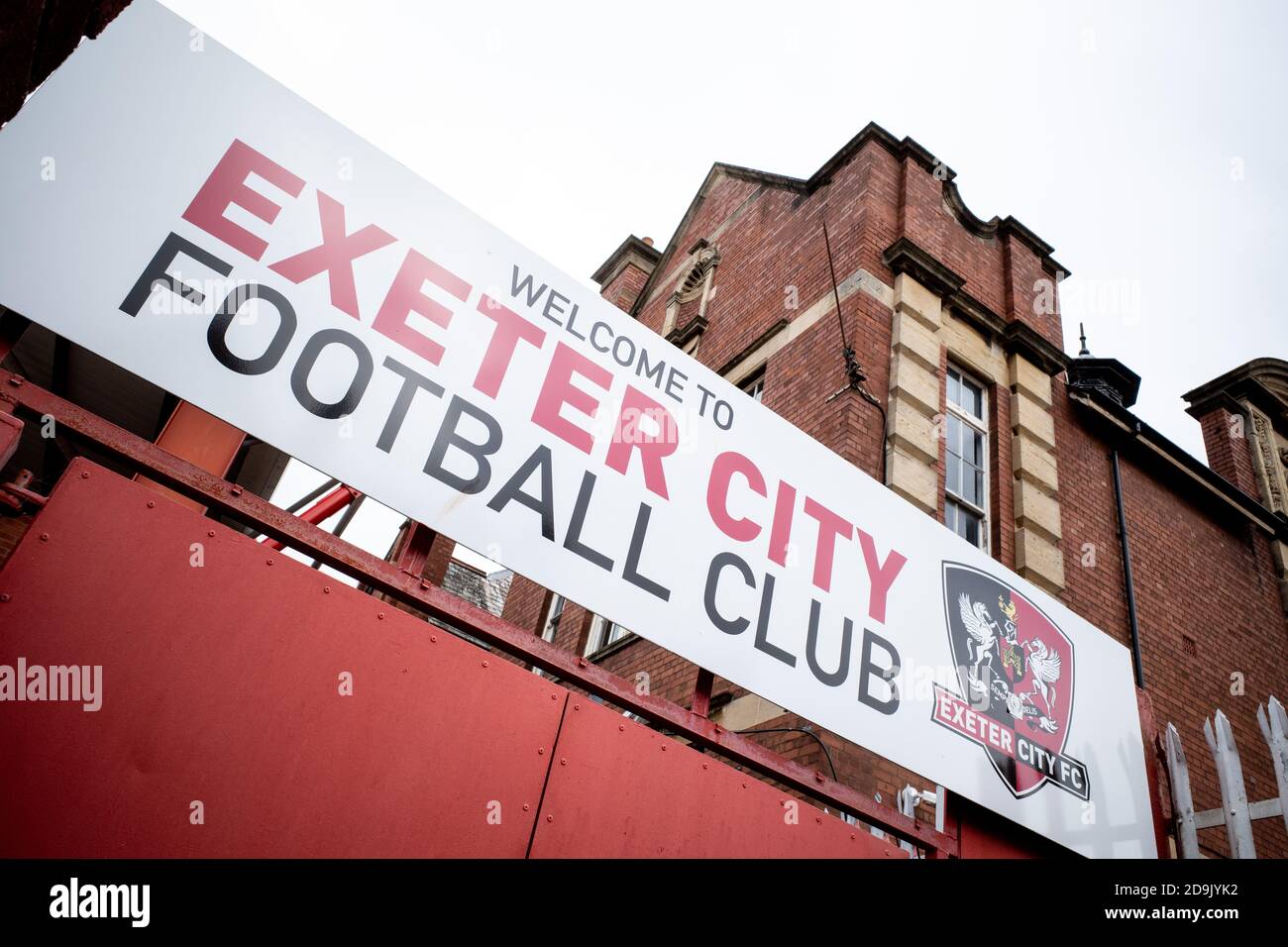Gates to Exeter Football Club ( The Grecians ) St James Park, Devon ...