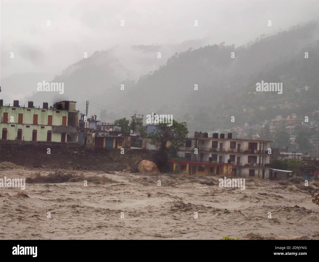 Himalayan tsunami or flood in Ganges India. The Ganges River has been ...