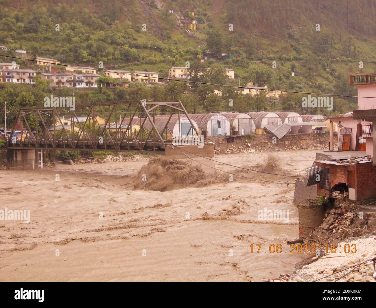 Himalayan tsunami or flood in Ganges India. The Ganges River has been ...
