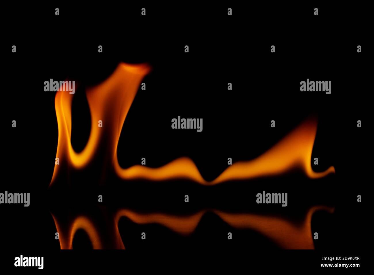 Fire flames isolated on black background Stock Photo - Alamy