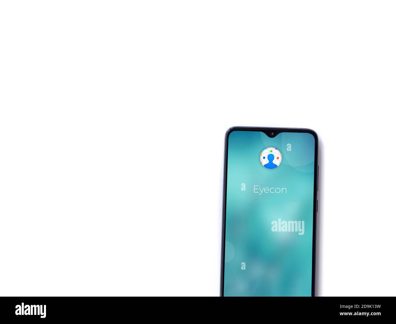 Lod, Israel - July 8, 2020: Eyecon app launch screen with logo on the ...