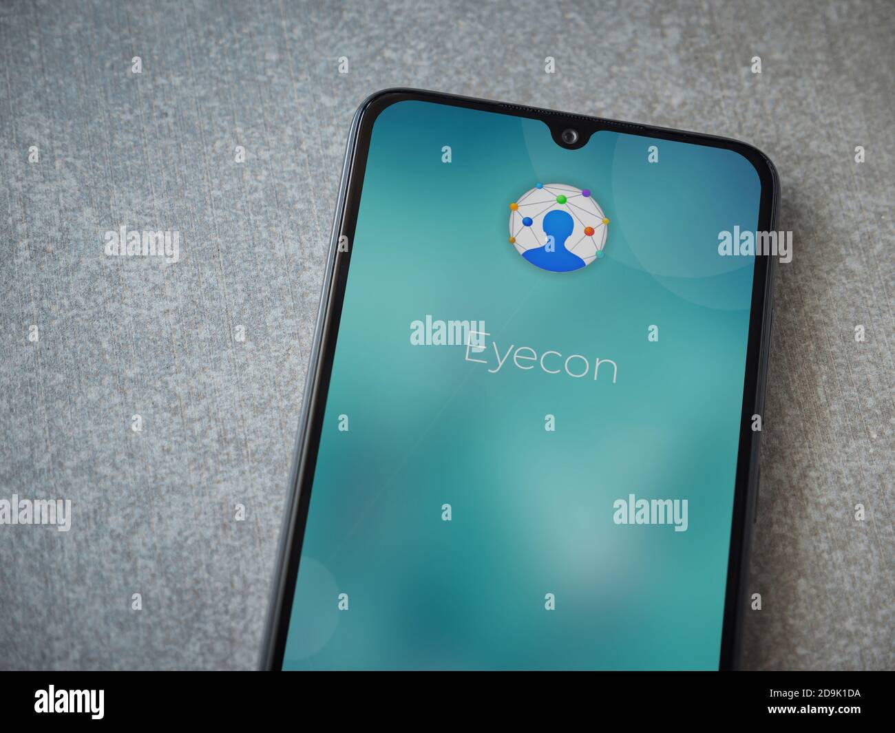 Lod, Israel - July 8, 2020: Eyecon app launch screen with logo on the ...