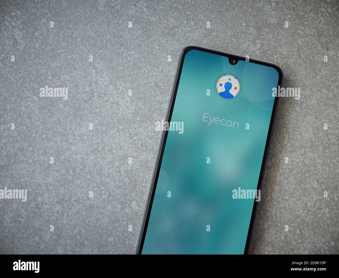 Lod, Israel - July 8, 2020: Eyecon app launch screen with logo on the ...