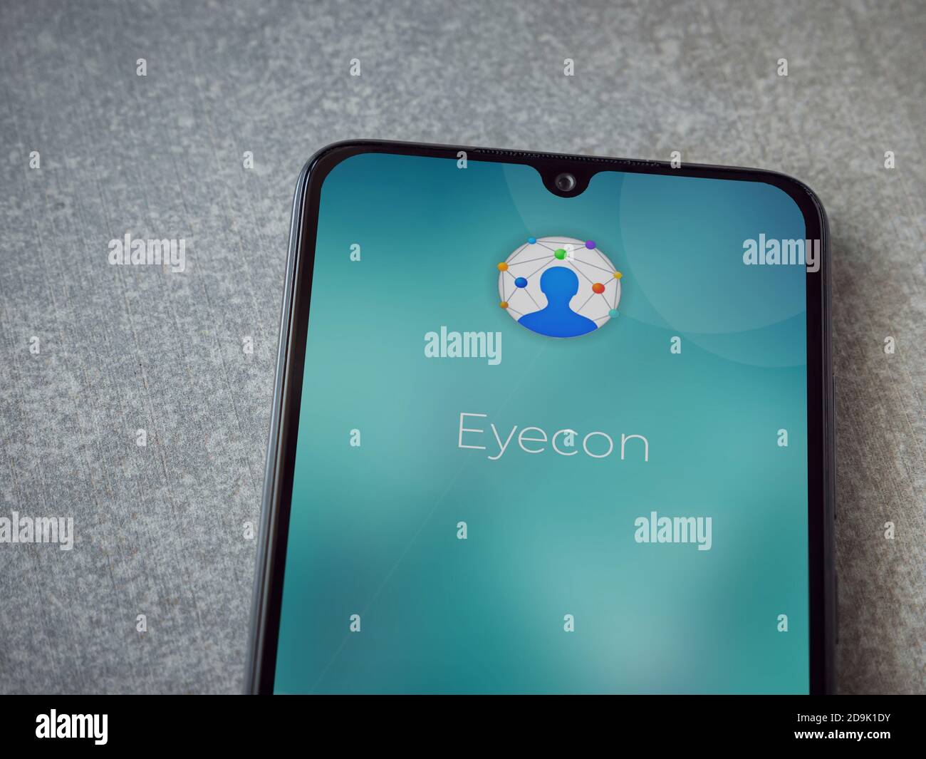 Lod, Israel - July 8, 2020: Eyecon app launch screen with logo on the ...