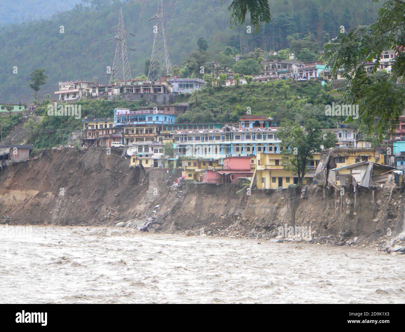 Himalayan tsunami or flood in Ganges India. The Ganges River has been ...