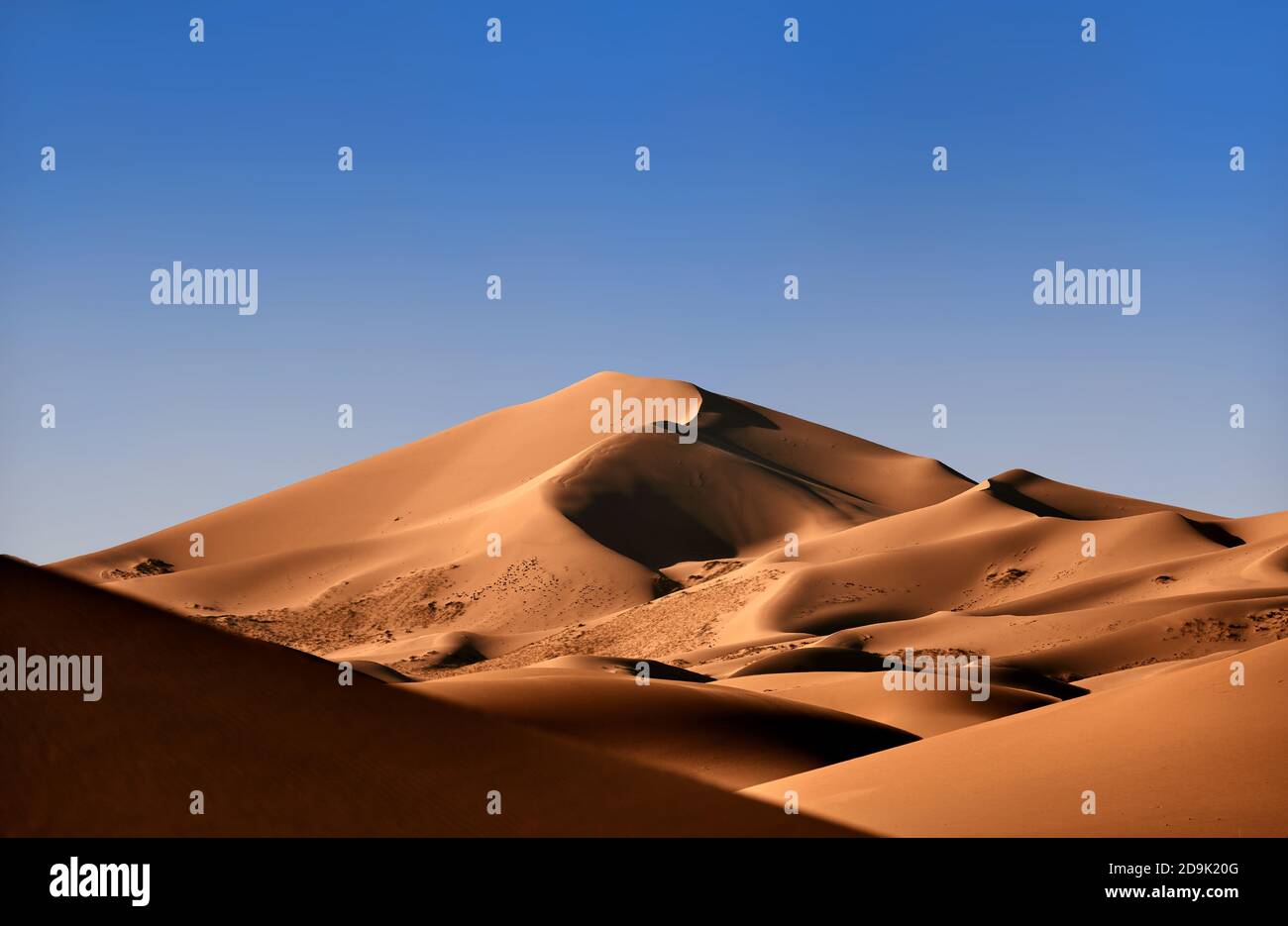 Beautiful Sand dunes in the Gobi desert, Mongolia. View of the ...