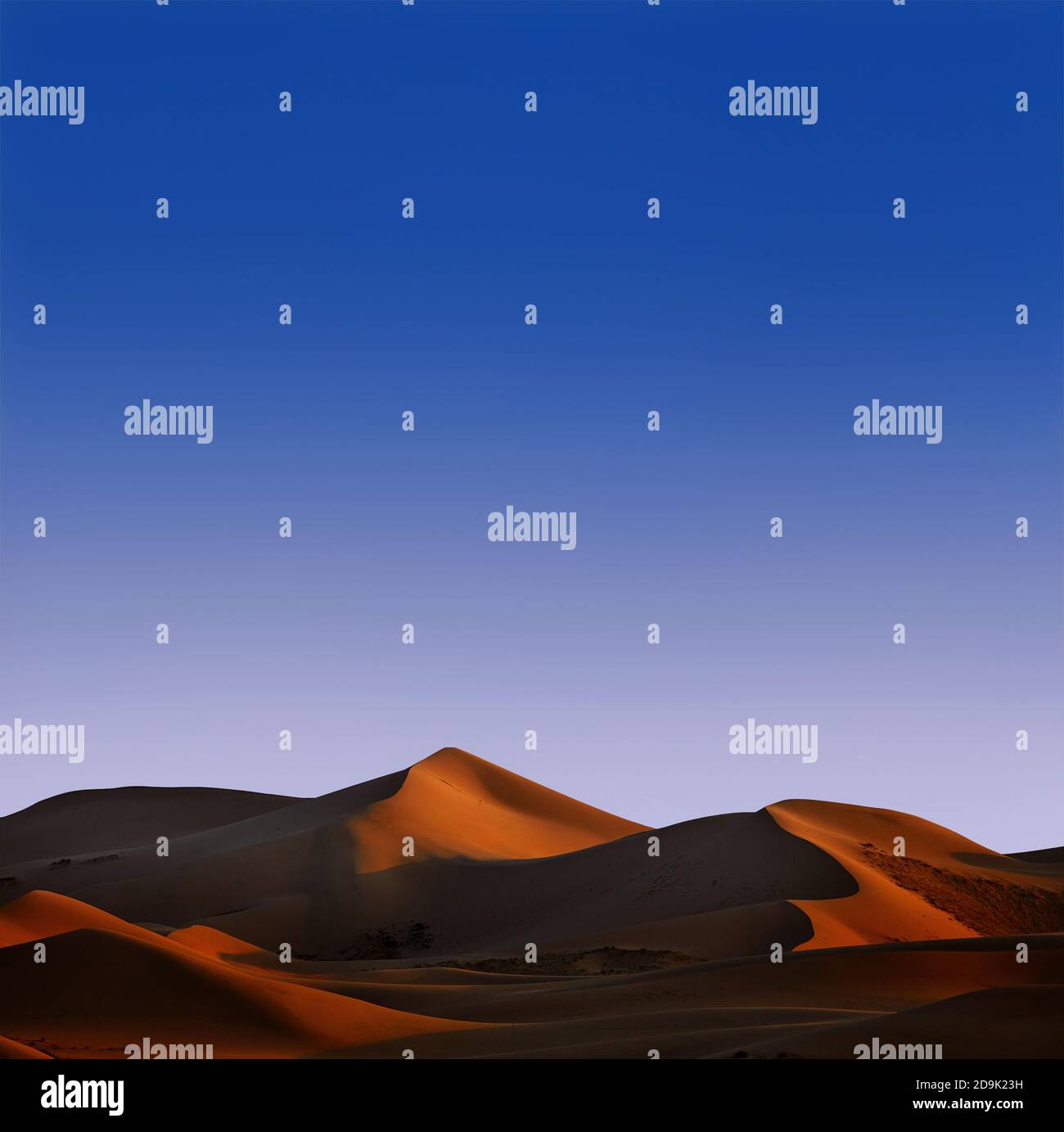 Beautiful Sand dunes in the Gobi desert, Mongolia. View of the ...