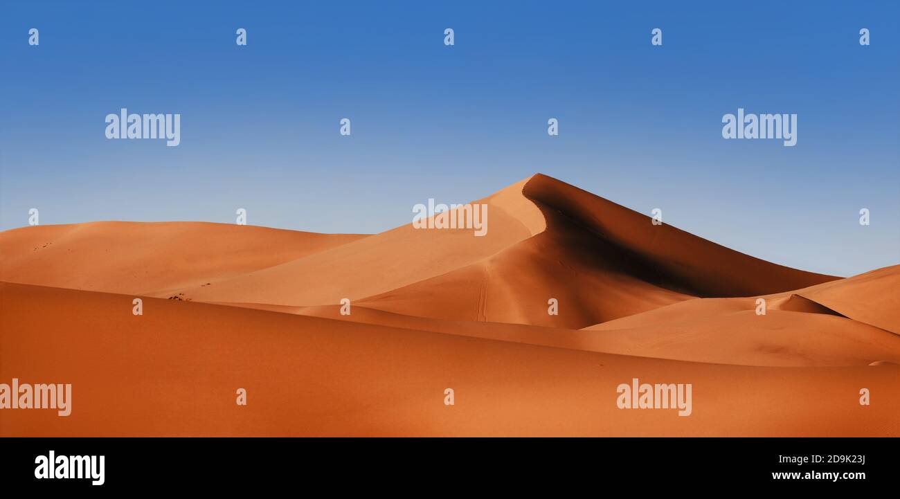 Beautiful Sand dunes in the Gobi desert, Mongolia. View of the ...