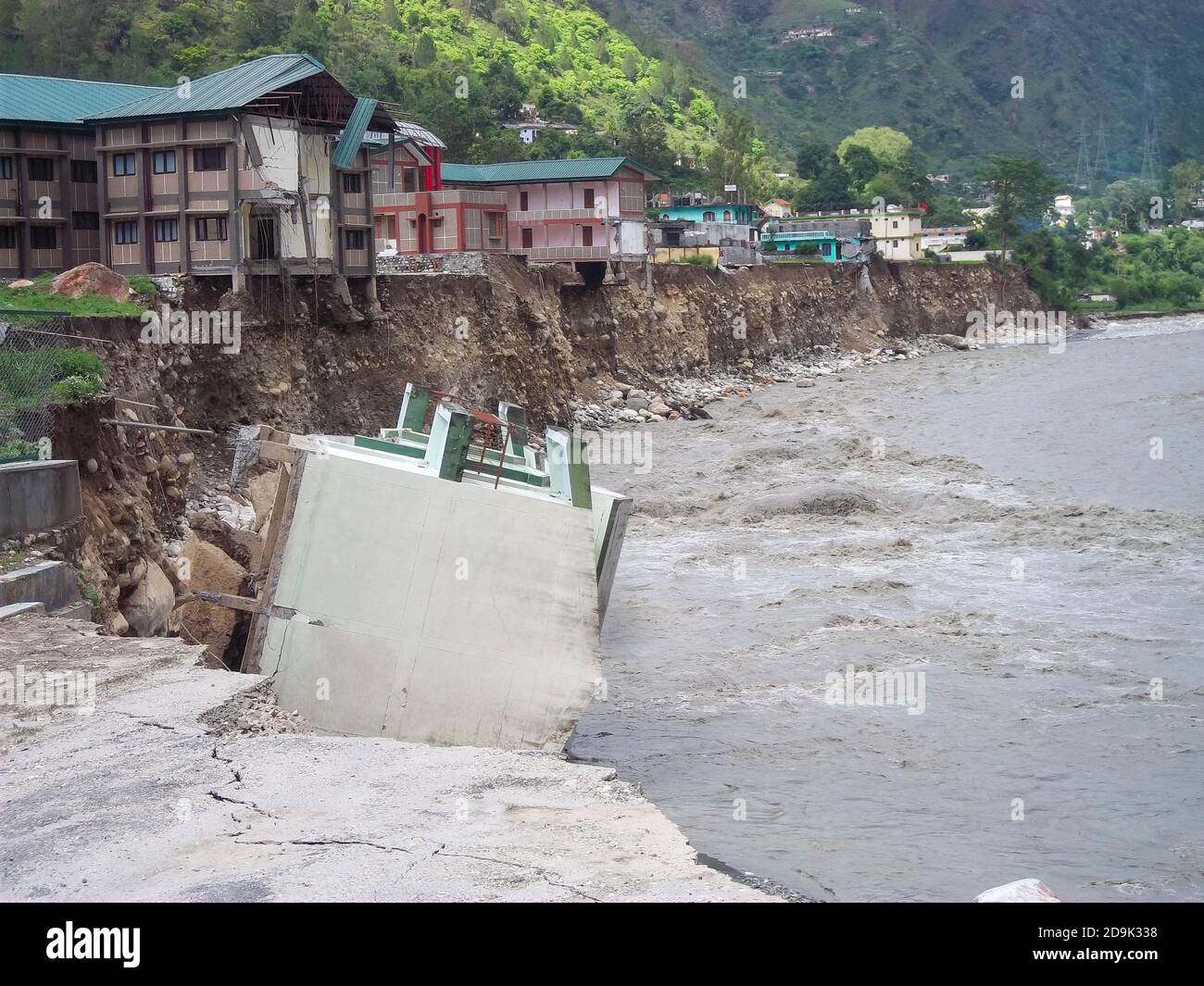 Himalayan tsunami or flood in Ganges India. The Ganges River has been ...
