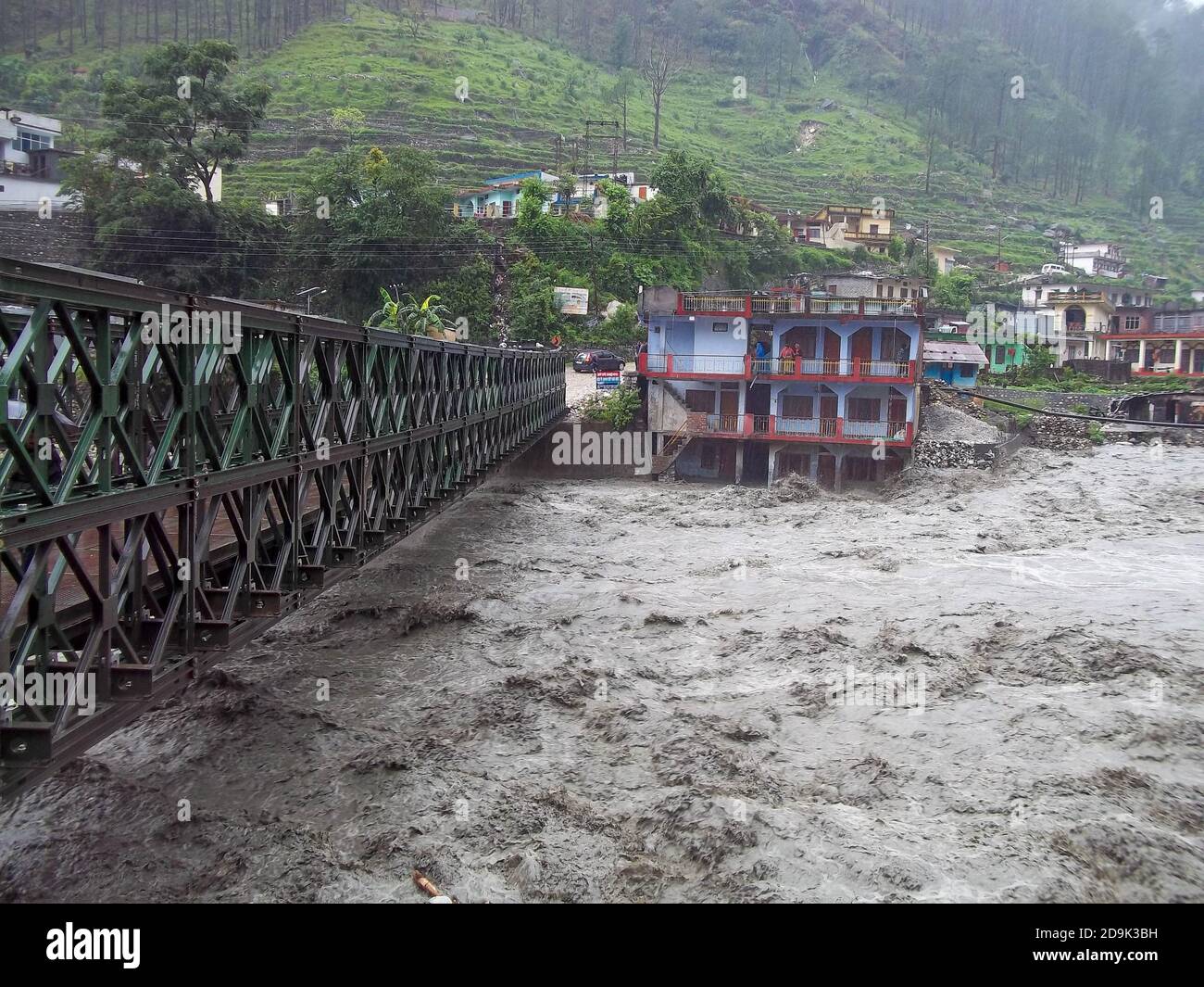 Himalayan tsunami or flood in Ganges India. The Ganges River has been ...