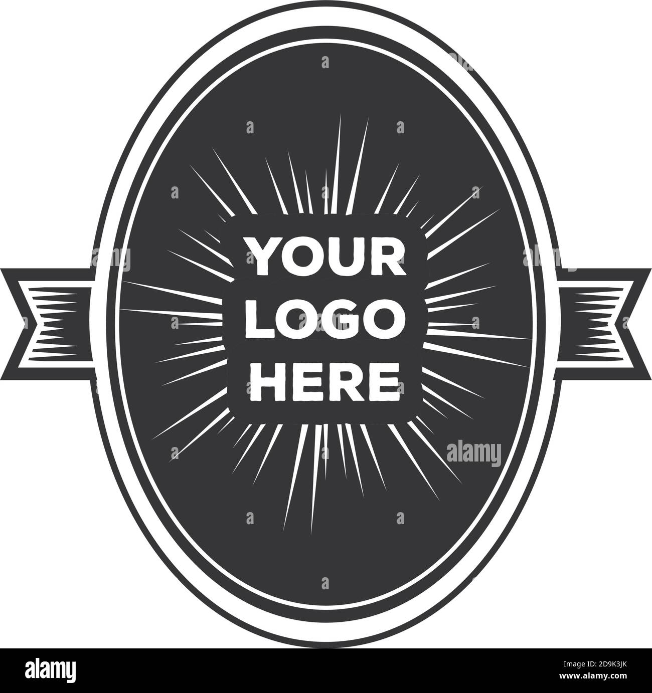oval sticker layout vintage insignia or logotype brand vector ...