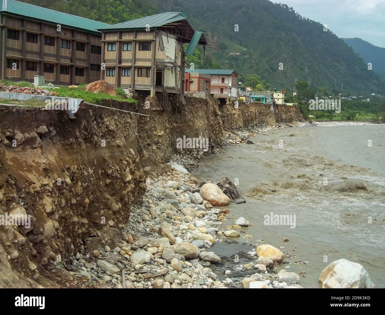 Himalayan tsunami or flood in Ganges India. The Ganges River has been ...