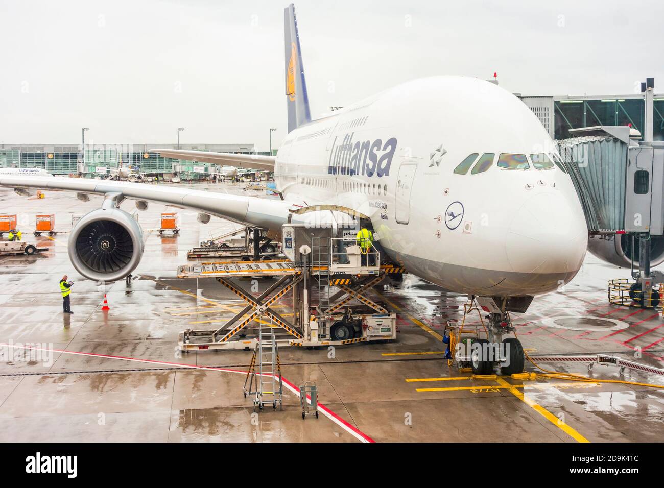 Airbus loaded at an airport Stock Photo - Alamy