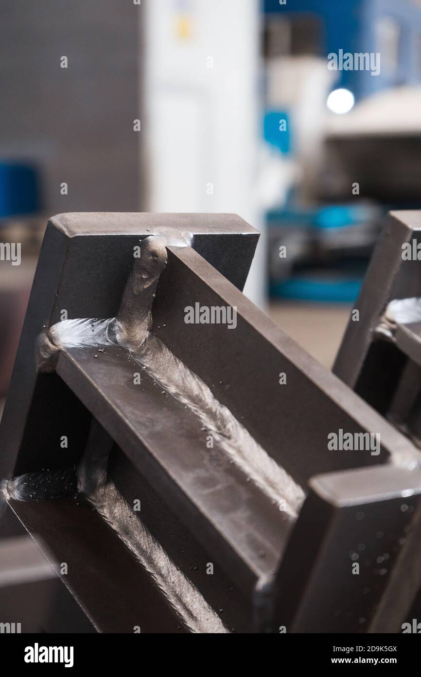 Vertical shot of welded metal Stock Photo - Alamy