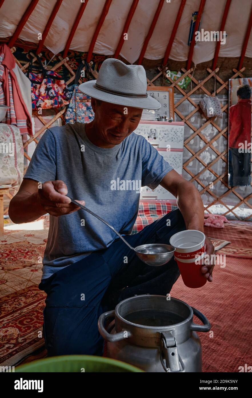 Mongolian alcohol hi-res stock photography and images - Alamy