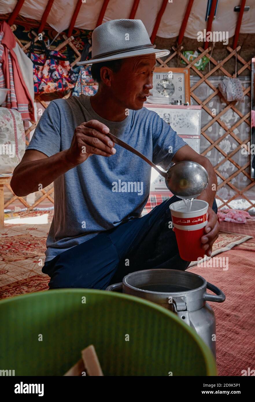 Mongolian alcohol hi-res stock photography and images - Alamy