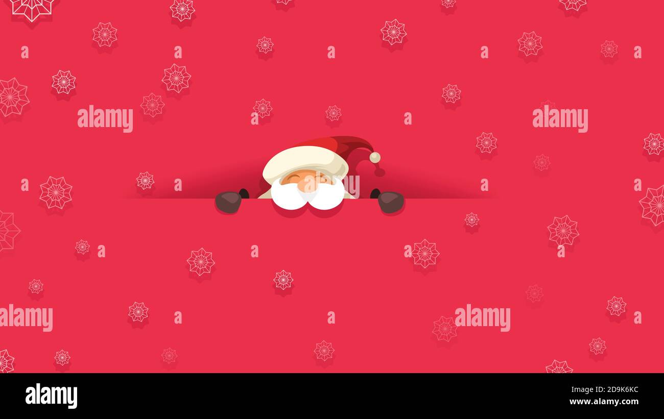 Santa face with snowflakes Stock Vector Images - Alamy