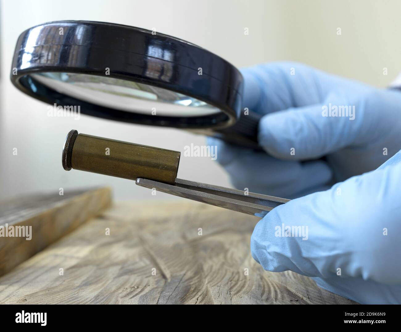 Forensic examination of a bullet Stock Photo - Alamy