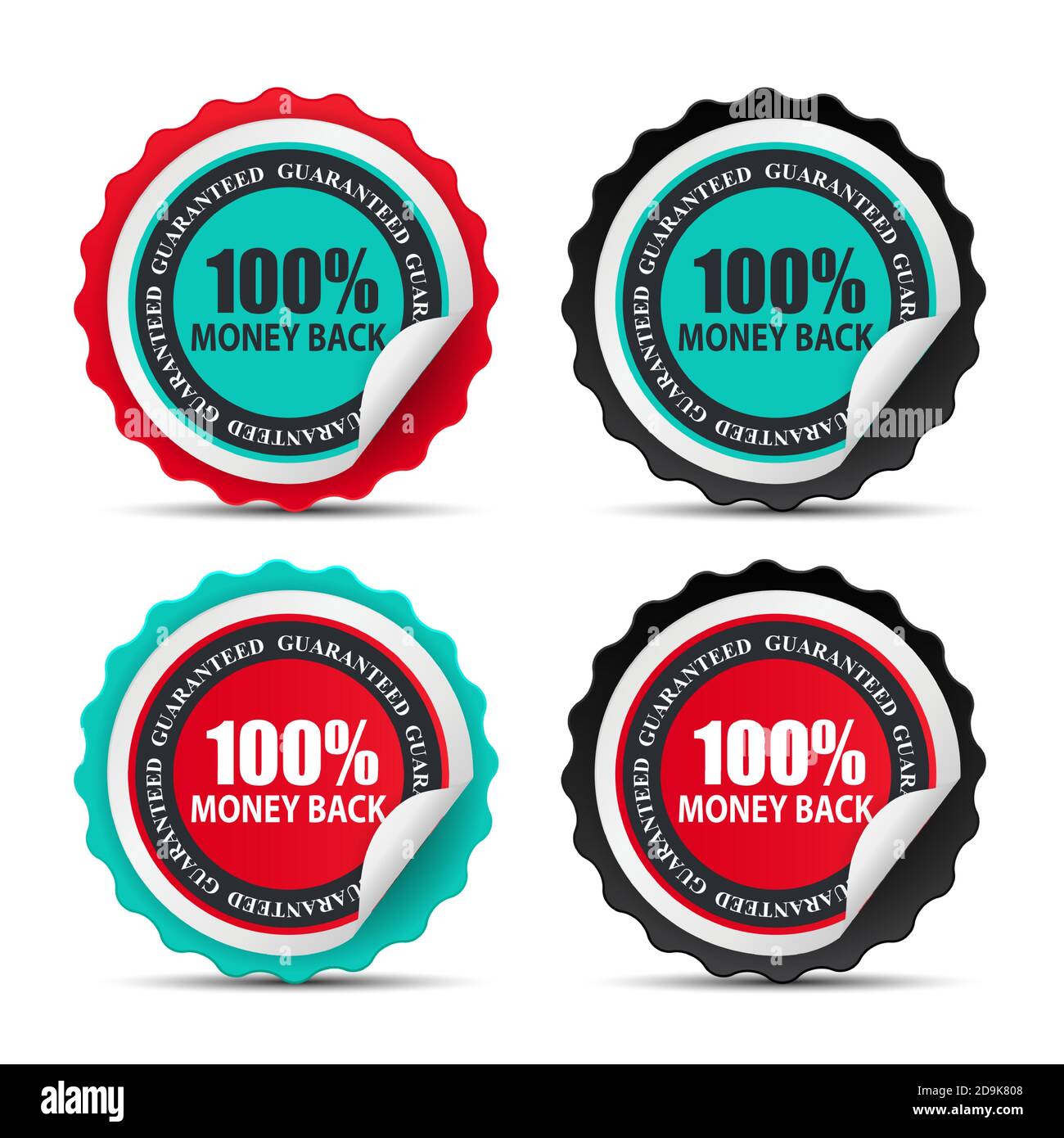 100 Money Back Label Template Sign. Vector Illustration Stock Vector Image & Art - Alamy