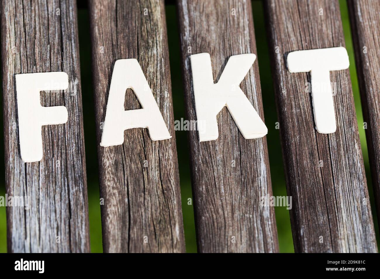 Fake, fact, as text, letters on wood, black background Stock Photo - Alamy
