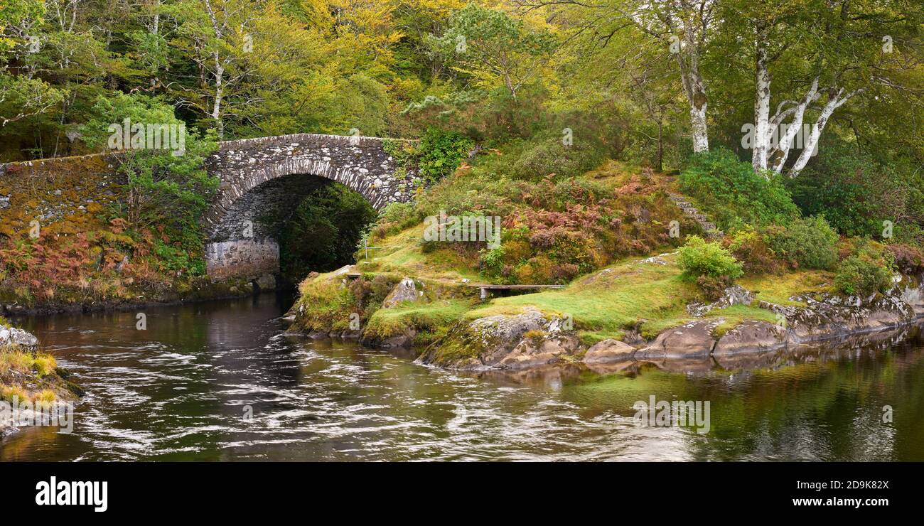 The Old Shiel Bridge across the River Shiel at Blain, Moidart, Lochaber ...