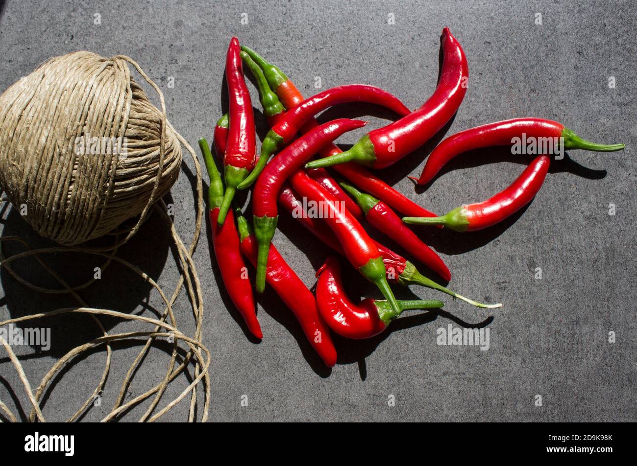 Chilli garland hi-res stock photography and images - Alamy